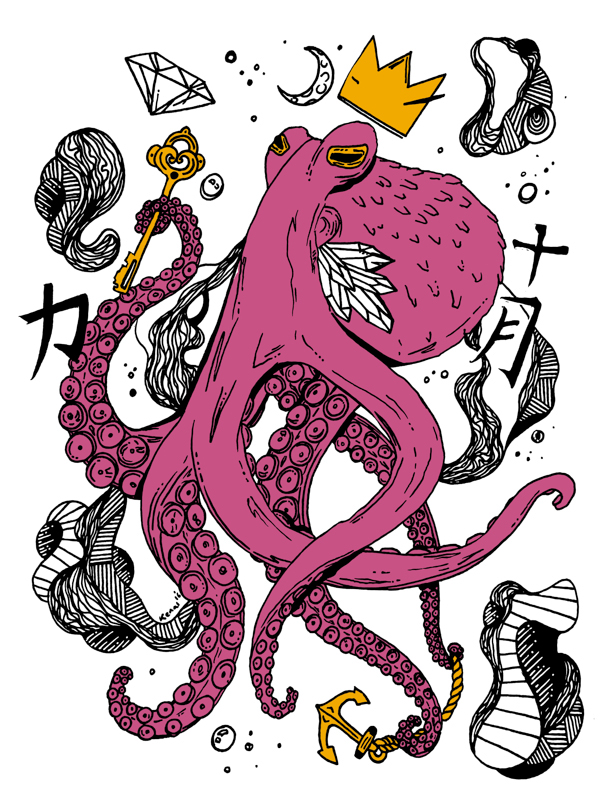 Check Out This Beautiful Octopus Drawing! - Octopus Ink Creative